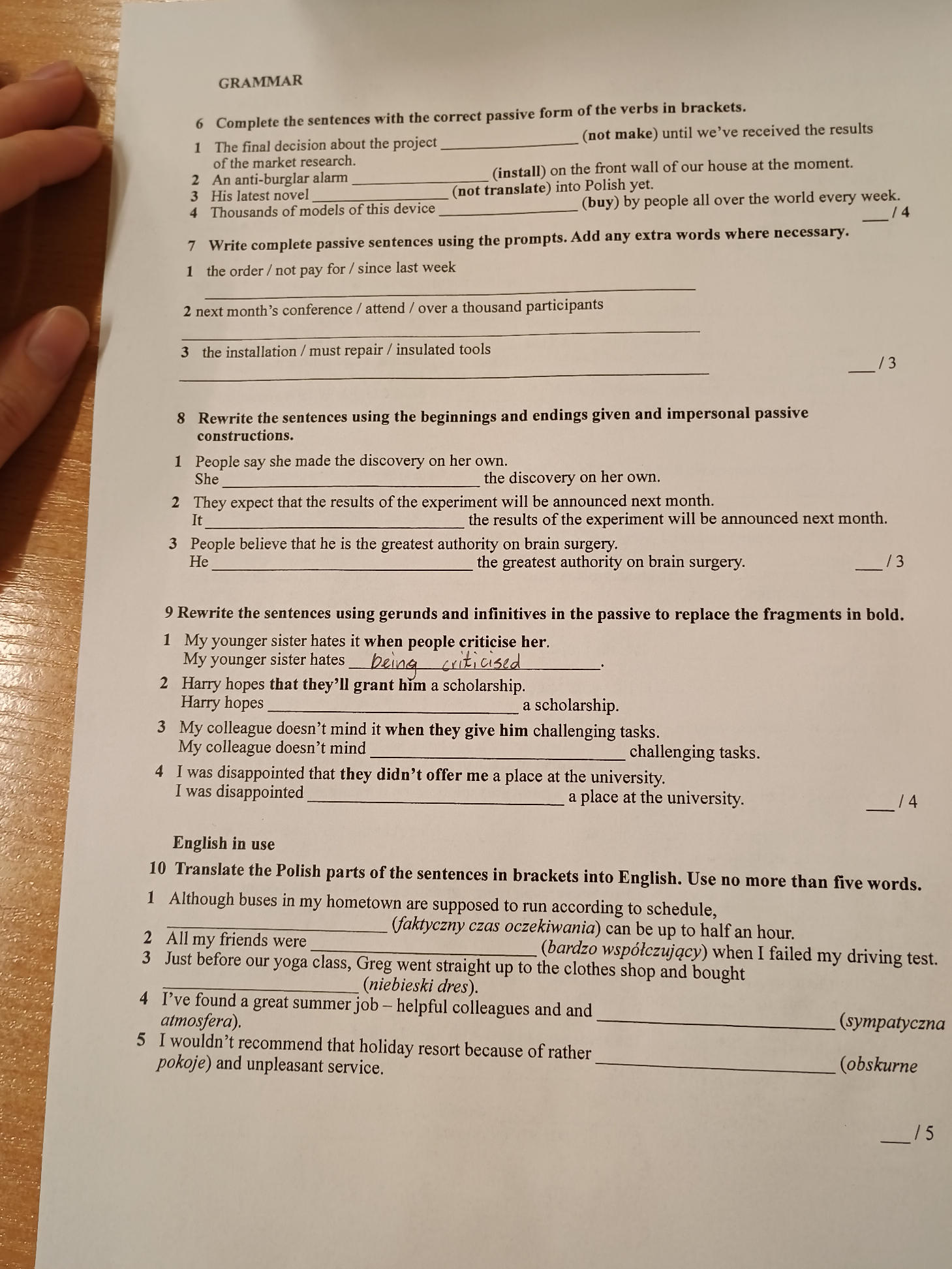 Rewrite the sentences using gerunds and | StudyX