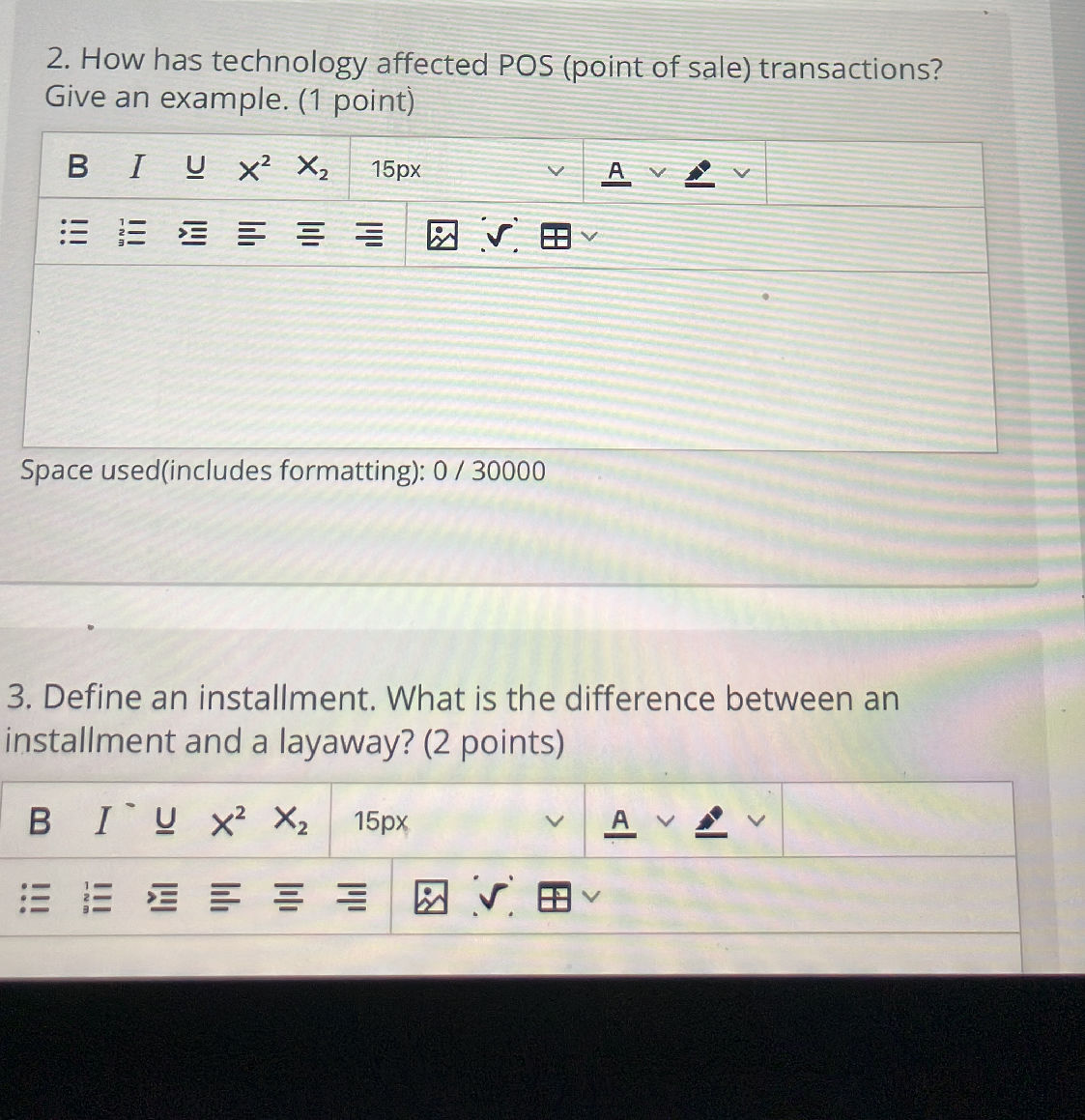 How has technology affected POS (point of | StudyX