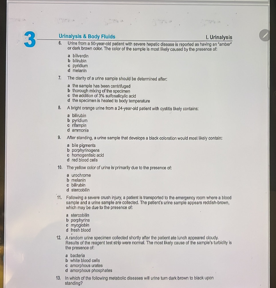 Urine from a 50-year-old patient with severe | StudyX