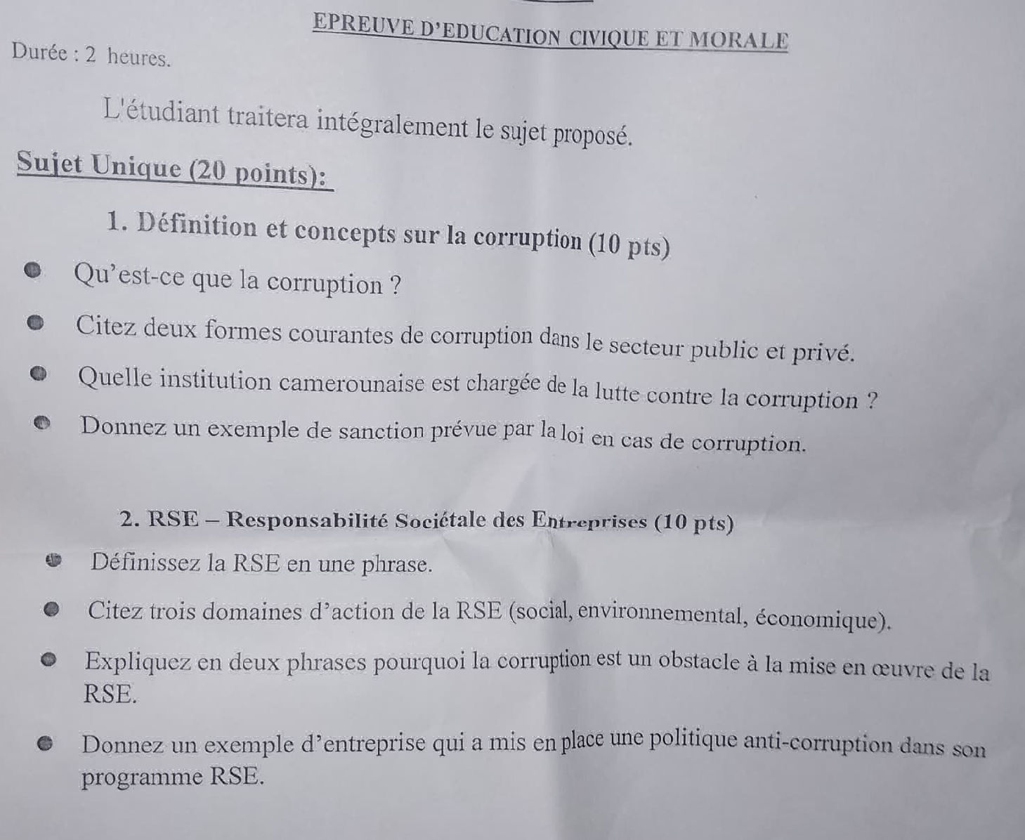 1. Définition et concepts sur la corruption | StudyX