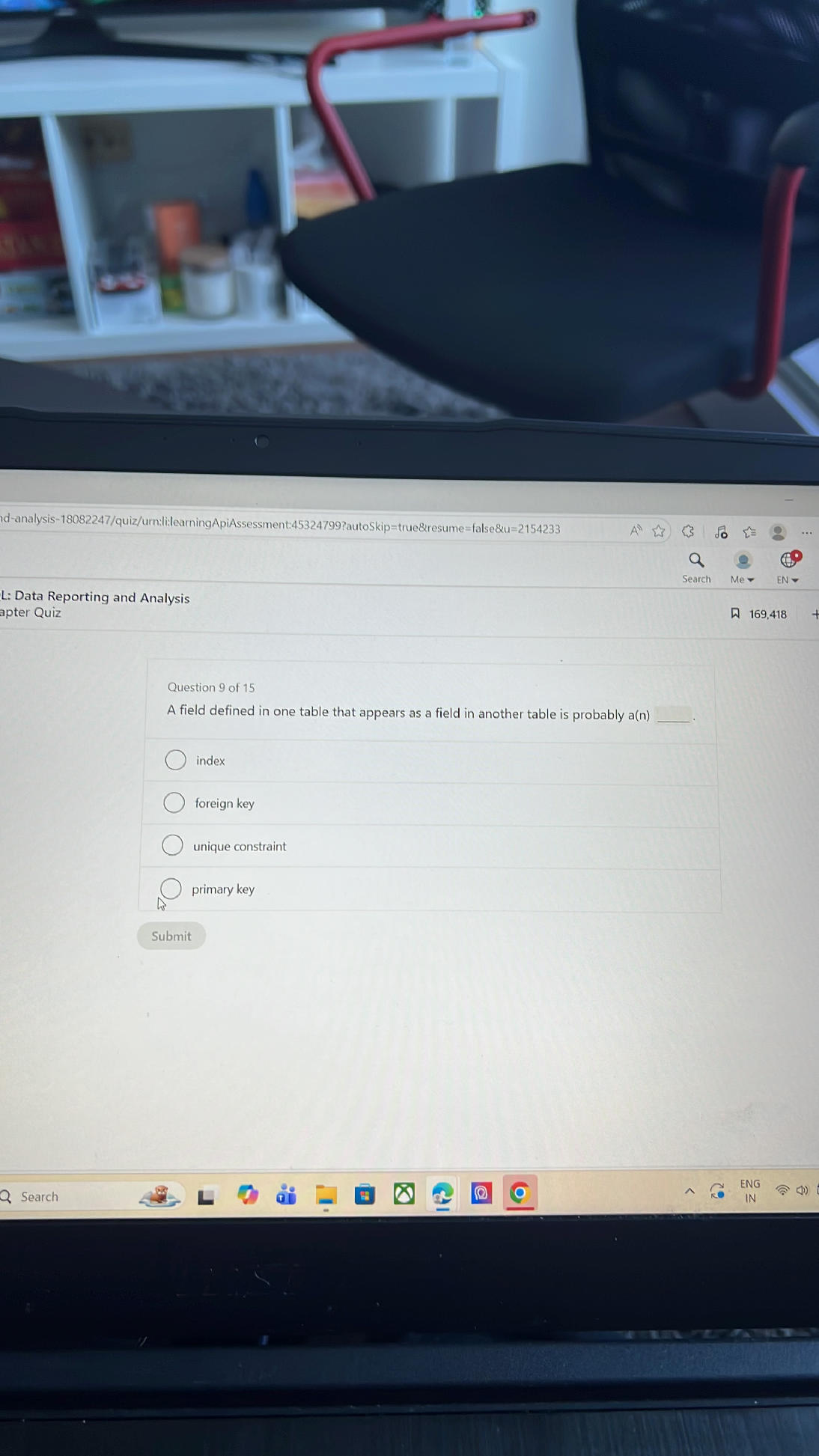 Question 9 of 15 A field defined in one | StudyX