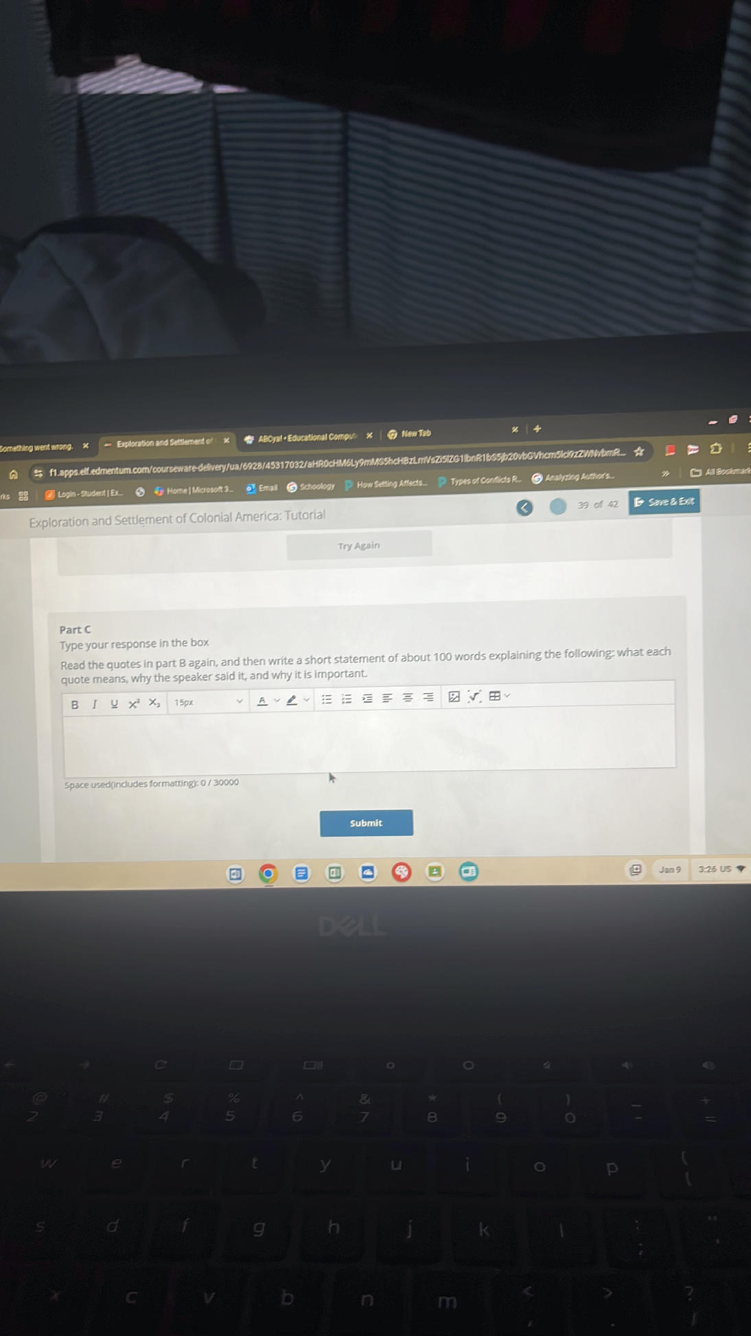 Part C Type your response in the box Read | StudyX