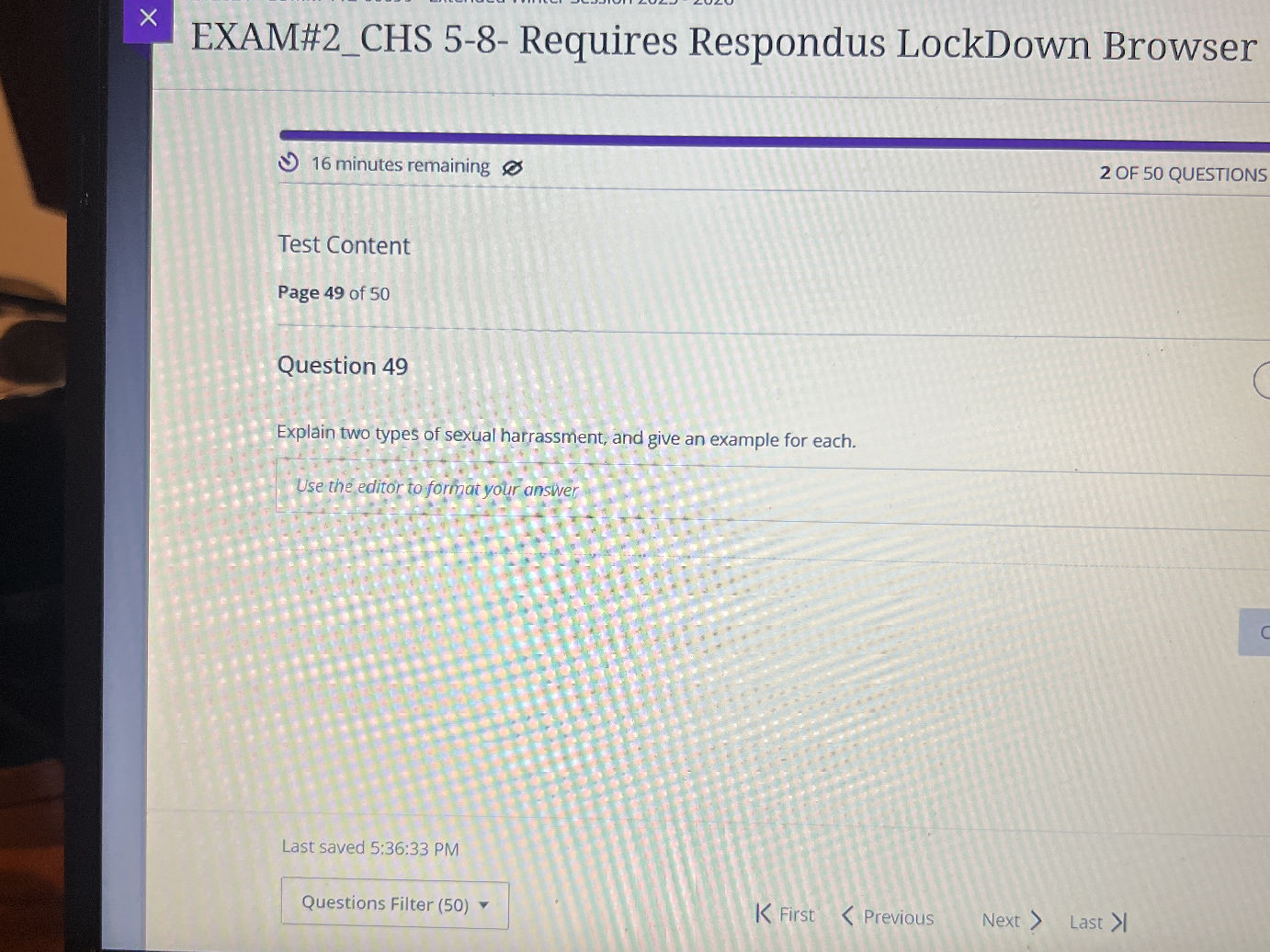 Explain two types of sexual harrassment, and | StudyX