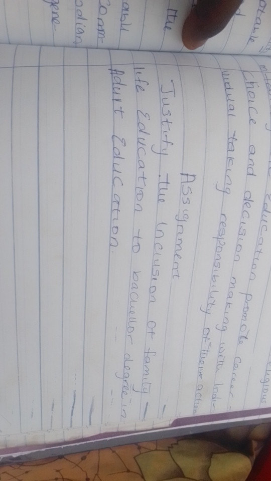 Assignment Justify the inclusion of family | StudyX