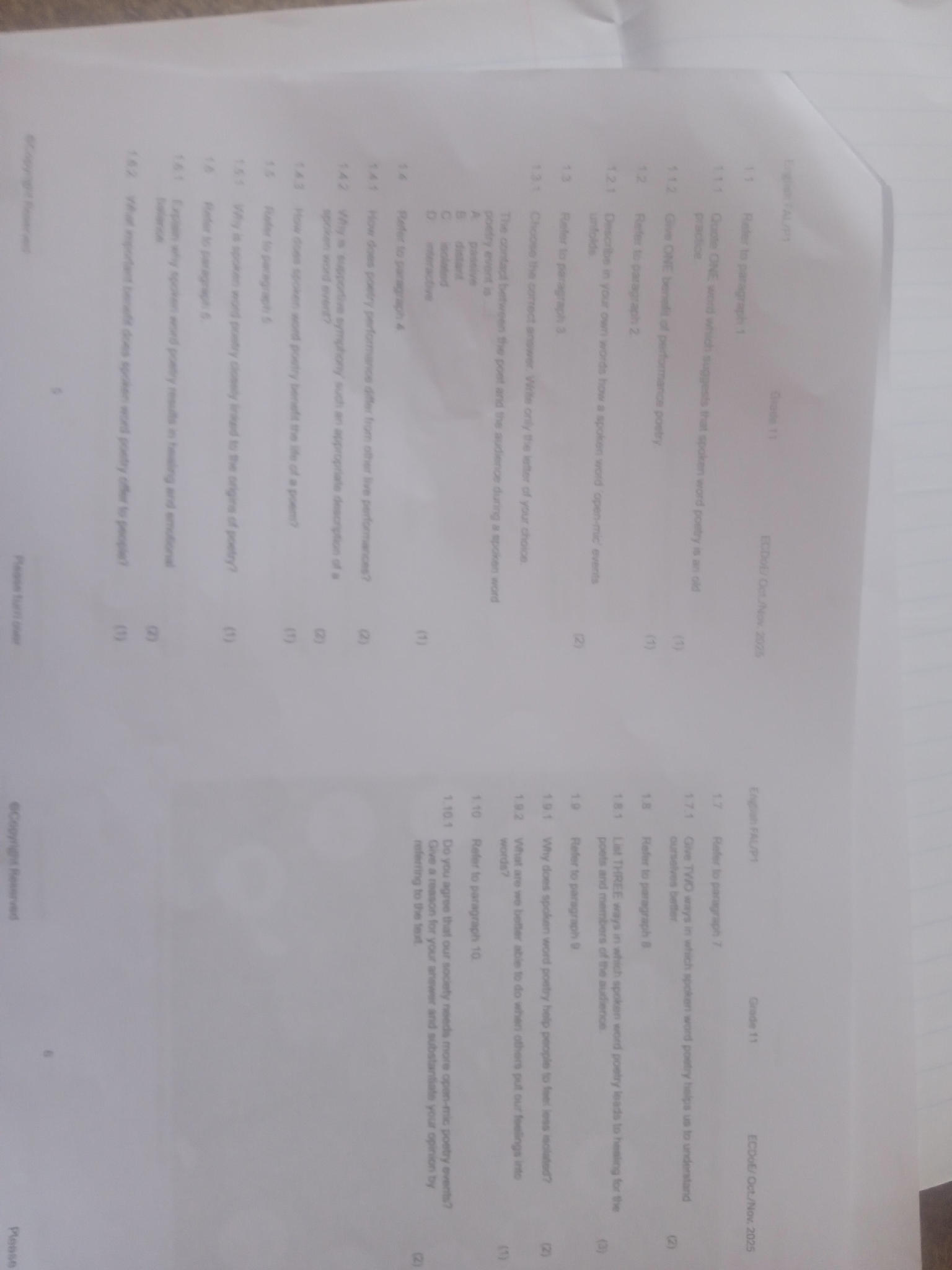 1.1 Refer to paragraph 1 1.1.1 Quote ONE | StudyX