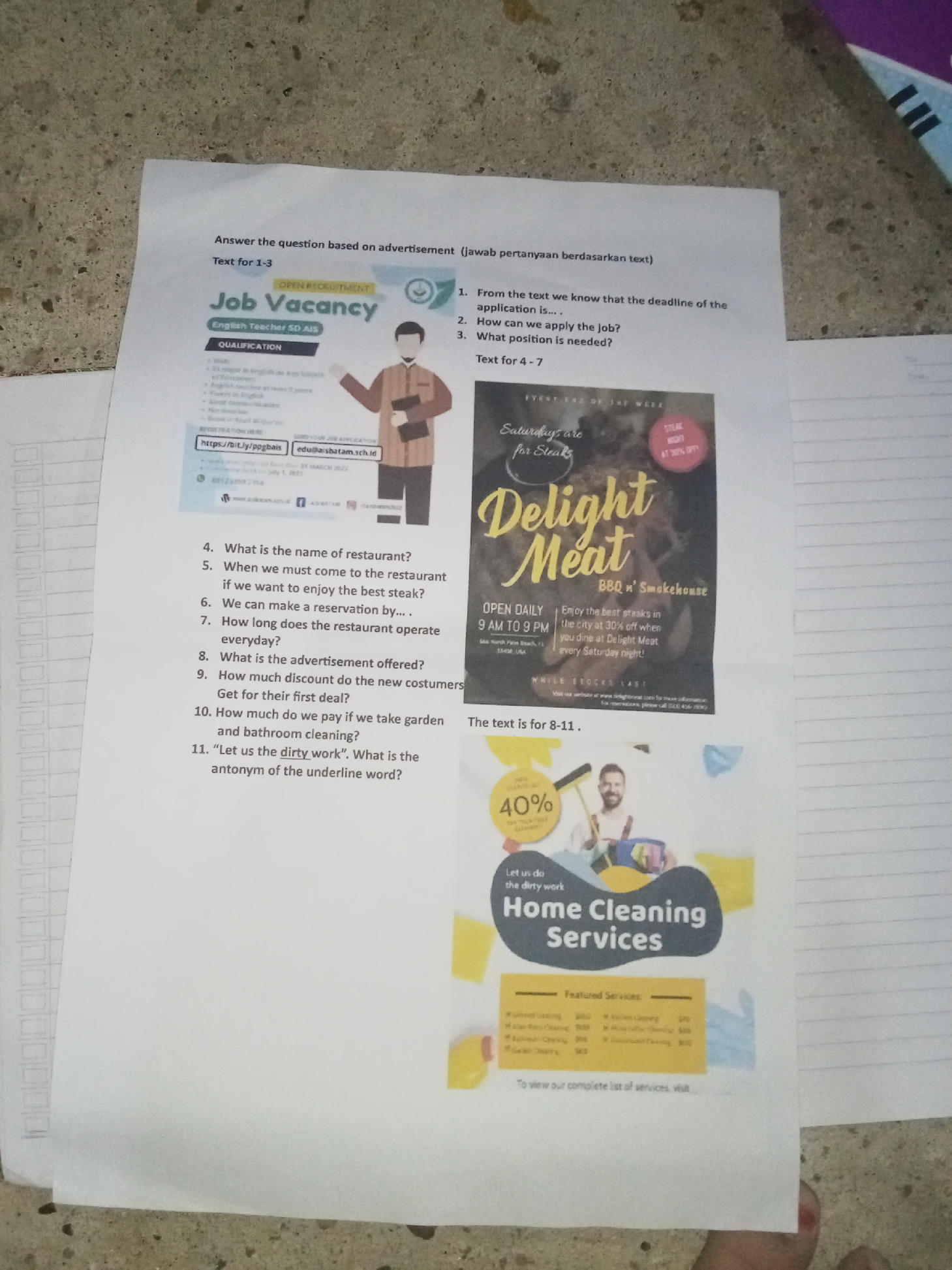 The text is for 8-11 . 8. What is the | StudyX