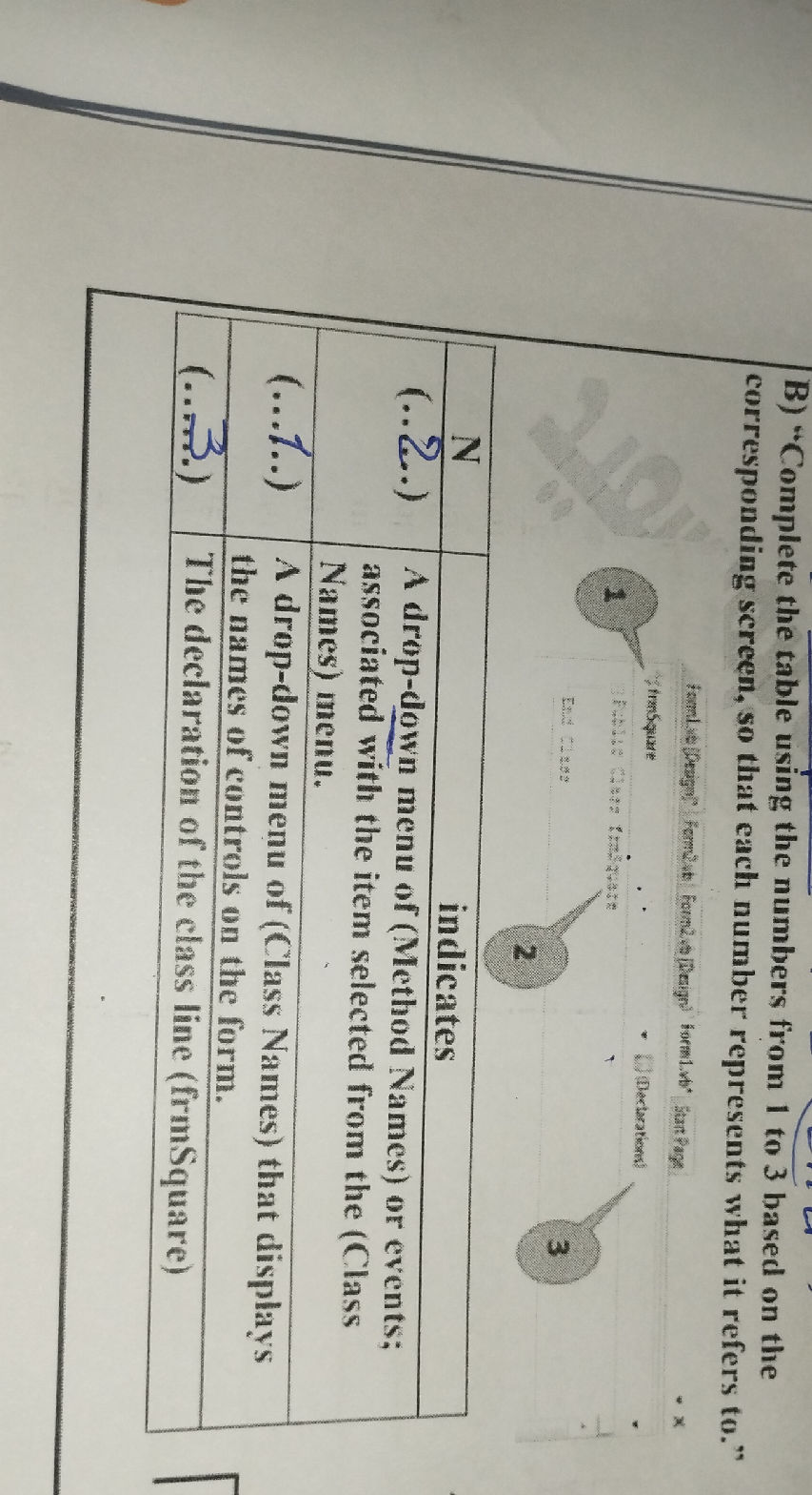 B) "Complete the table using the numbers | StudyX