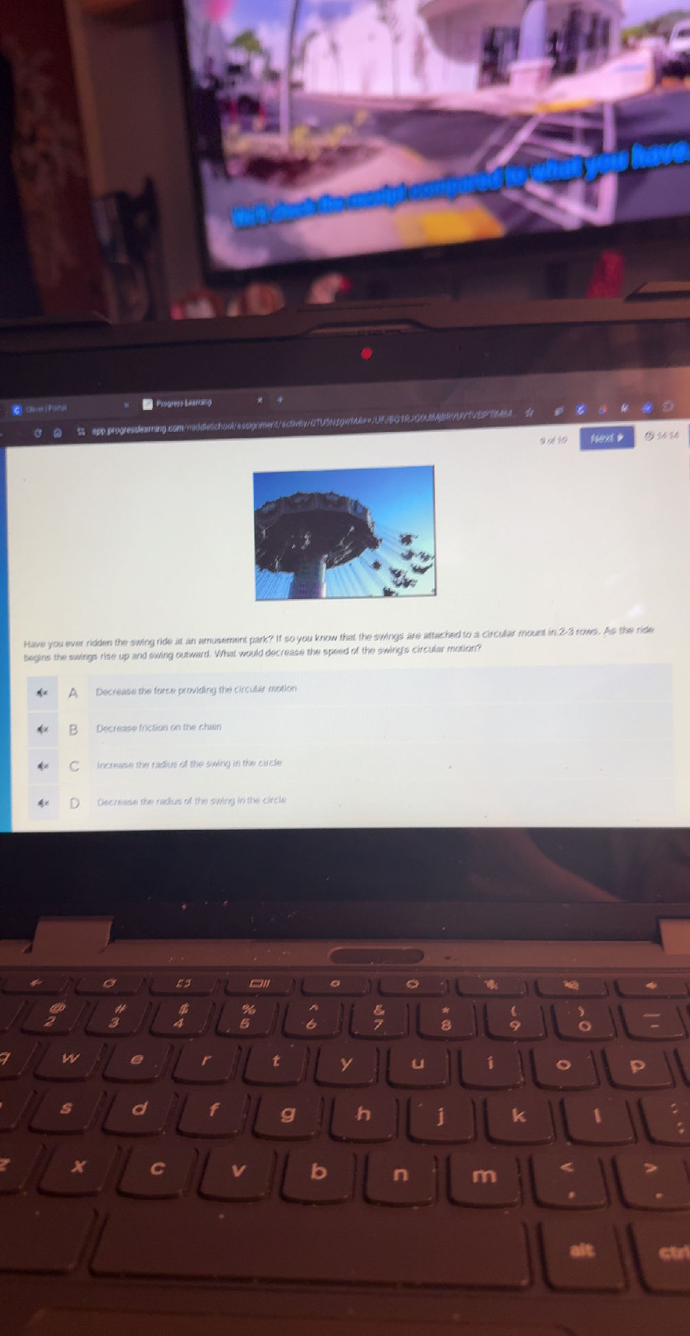 Have you ever ridden the swing ride at an | StudyX