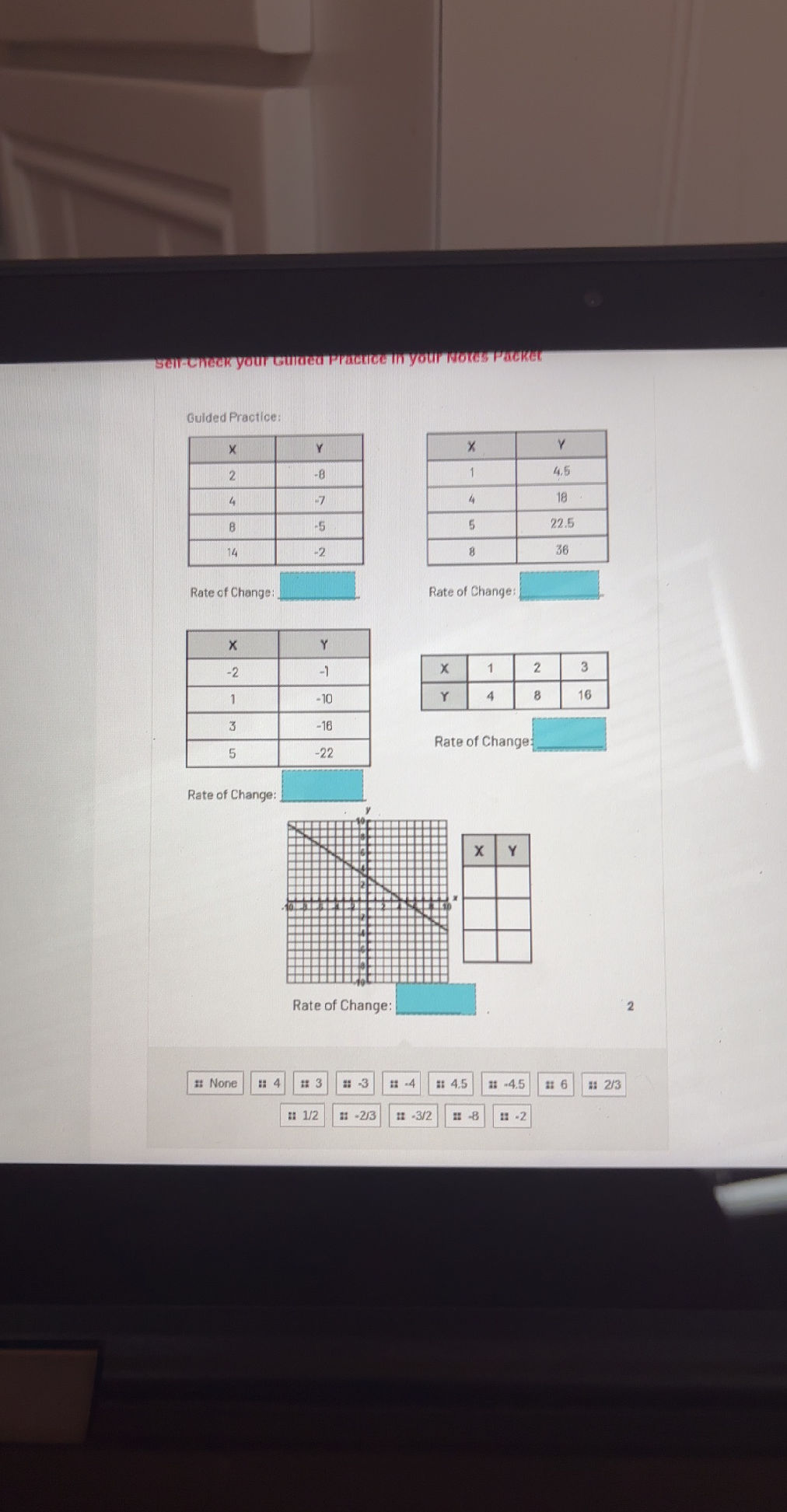 Guided Practice: 1. Find the Rate of Change | StudyX