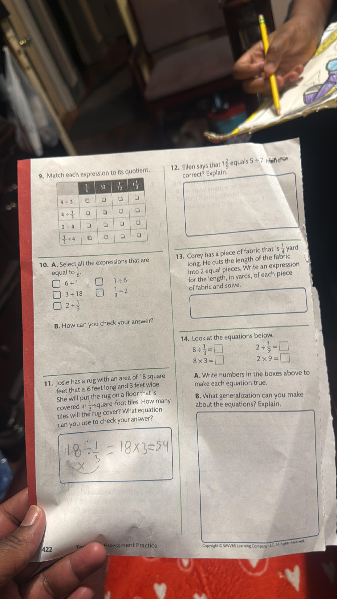 Josie has a rug with an area of 18 square | StudyX