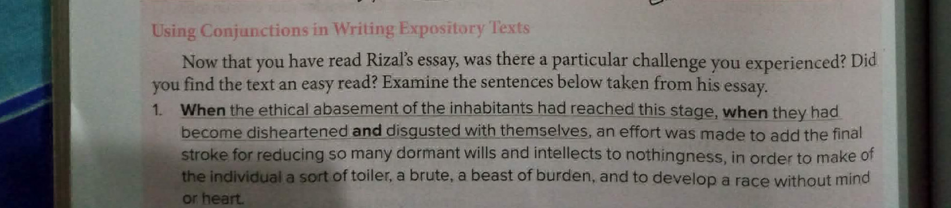 Now that you have read Rizal's essay, was | StudyX
