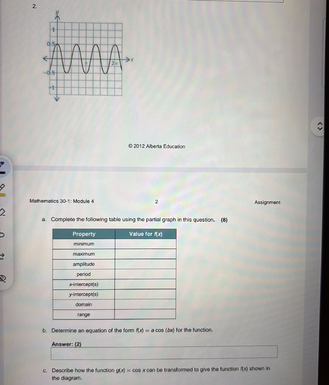 a. Complete the following table using the | StudyX