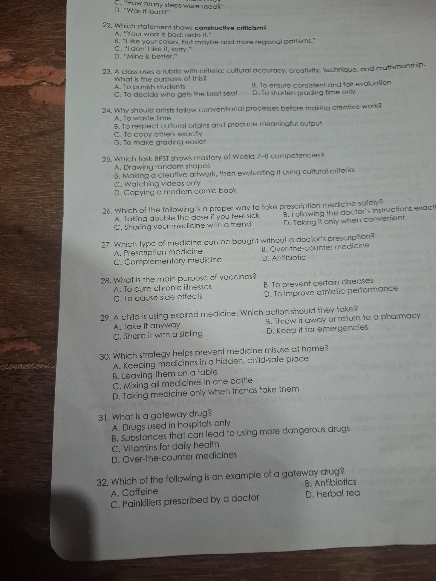 A class uses a rubric with criteria: | StudyX