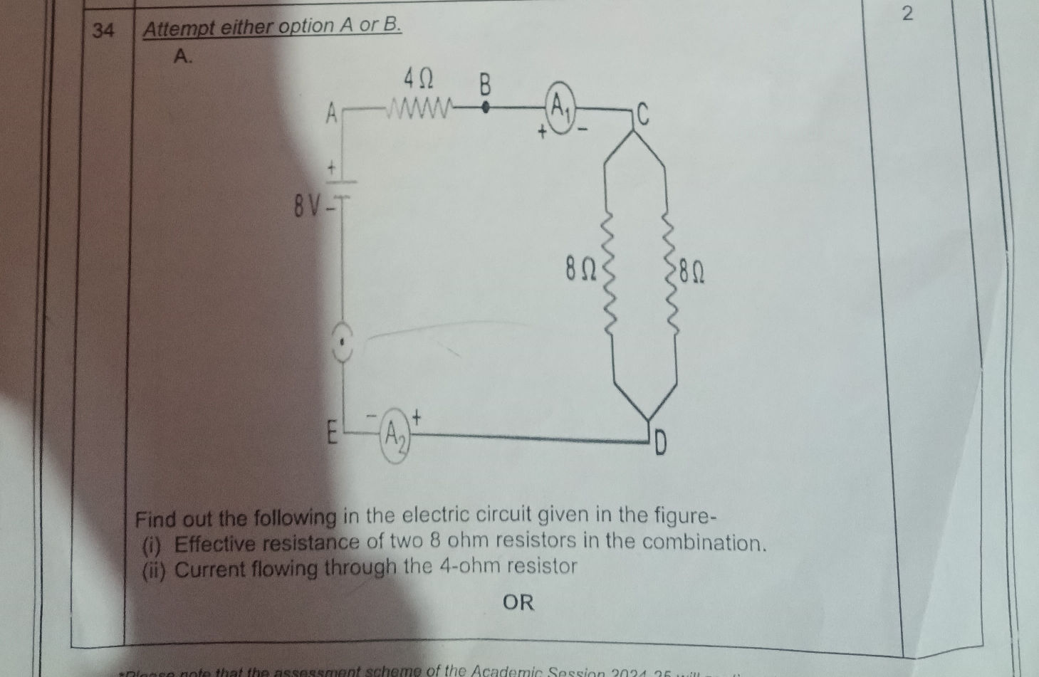 Attempt either option A or B. A. [Diagram of | StudyX
