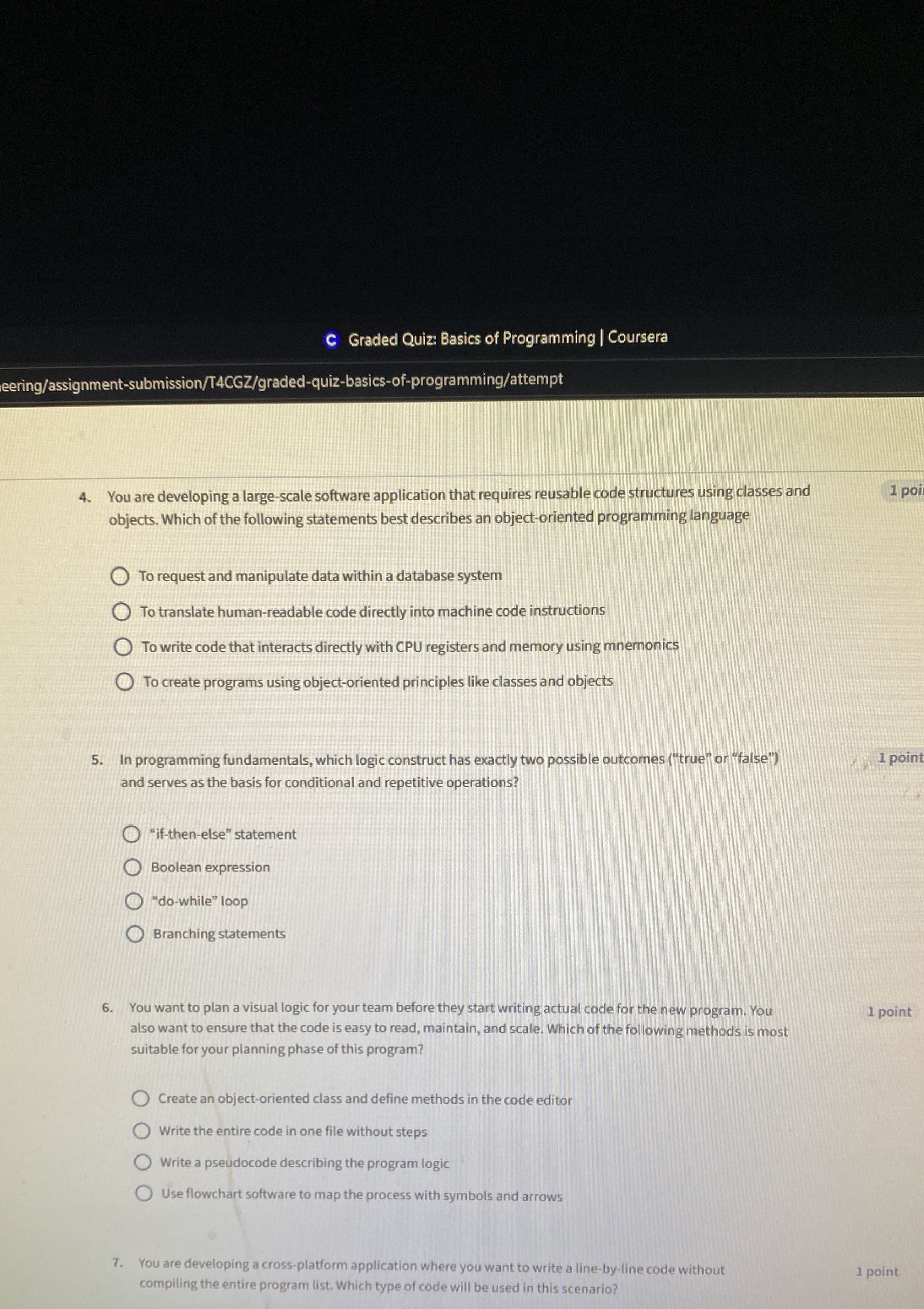 You want to plan a visual logic for your | StudyX