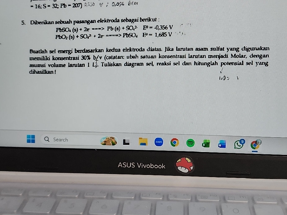 Diberikan sebuah pasangan elektroda sebagai | StudyX