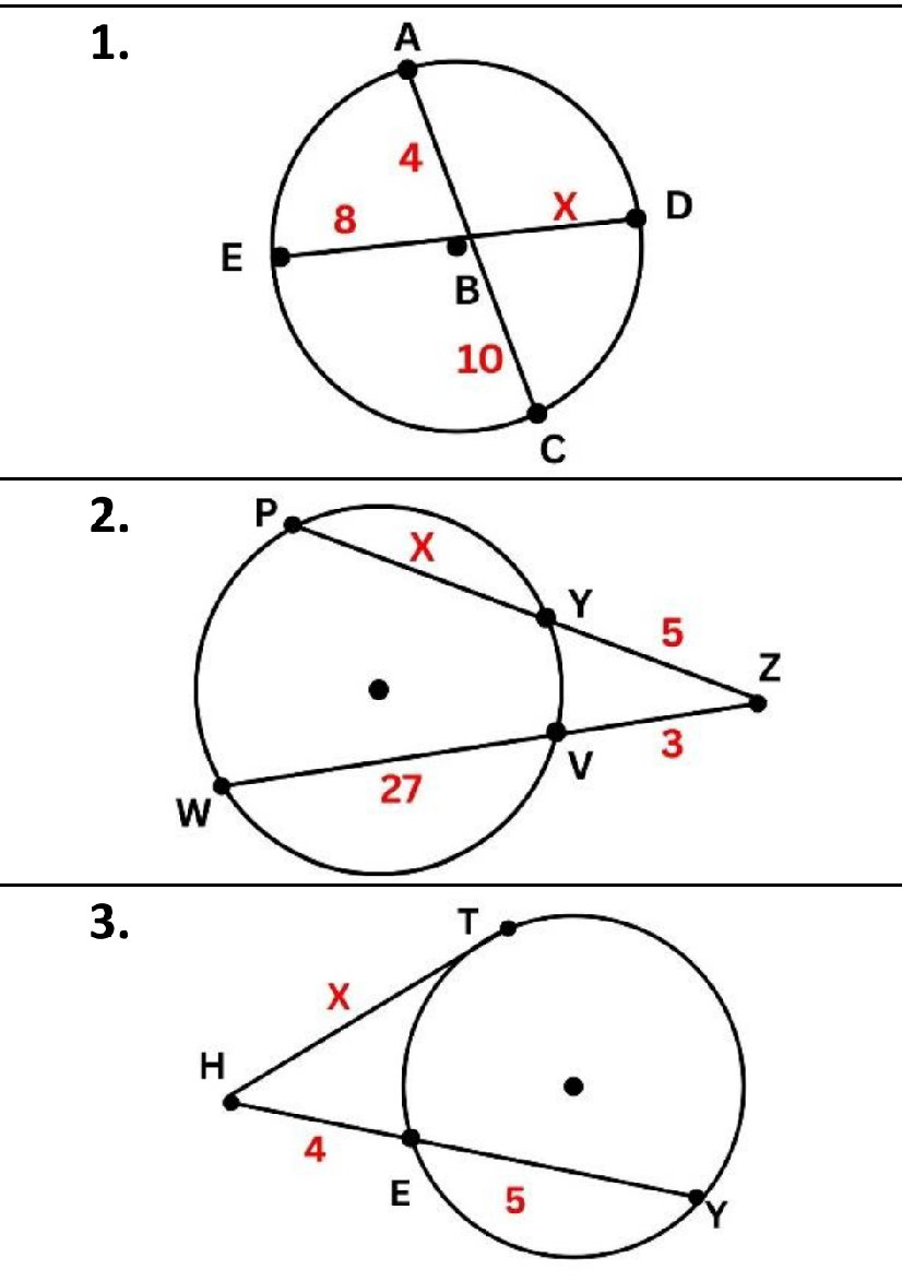 A circle with intersecting chords AB, CD, | StudyX