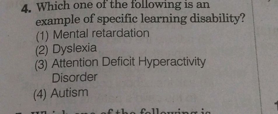 4. Which one of the following is an example | StudyX