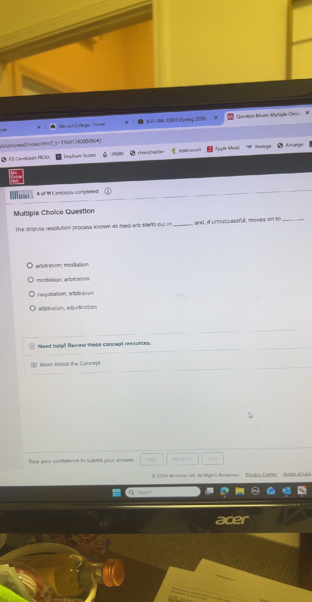 Multiple Choice Question The dispute | StudyX