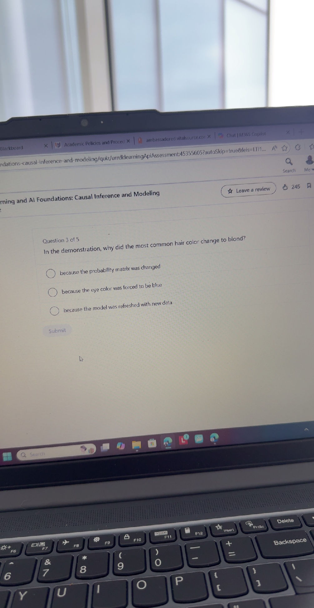 Question 3 of 5 In the demonstration, why | StudyX