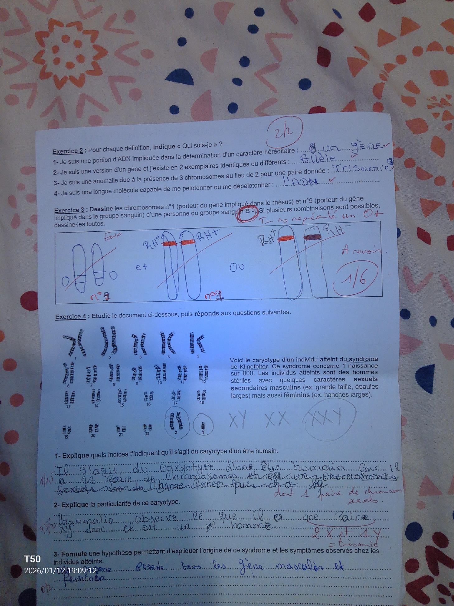 Exercice 2: Pour chaque définition, indique | StudyX