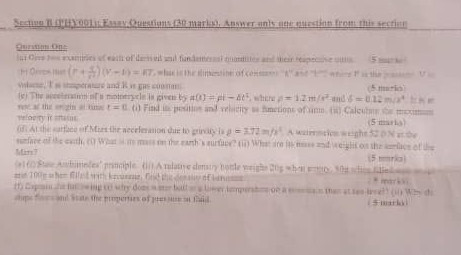 Question One: (a) Give two examples of each | StudyX