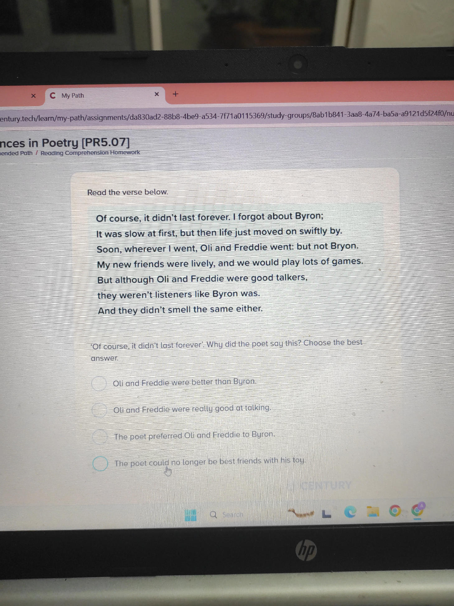 Read the verse below. Of course, it didn't | StudyX