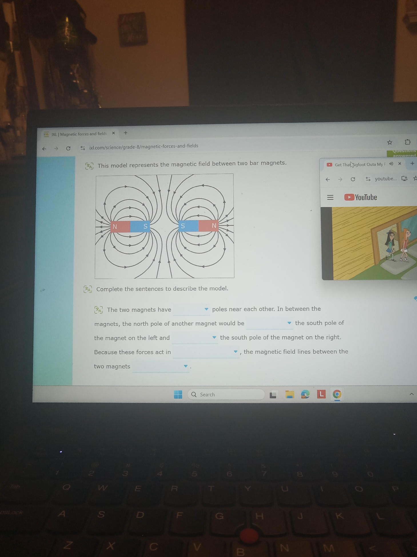This model represents the magnetic field | StudyX