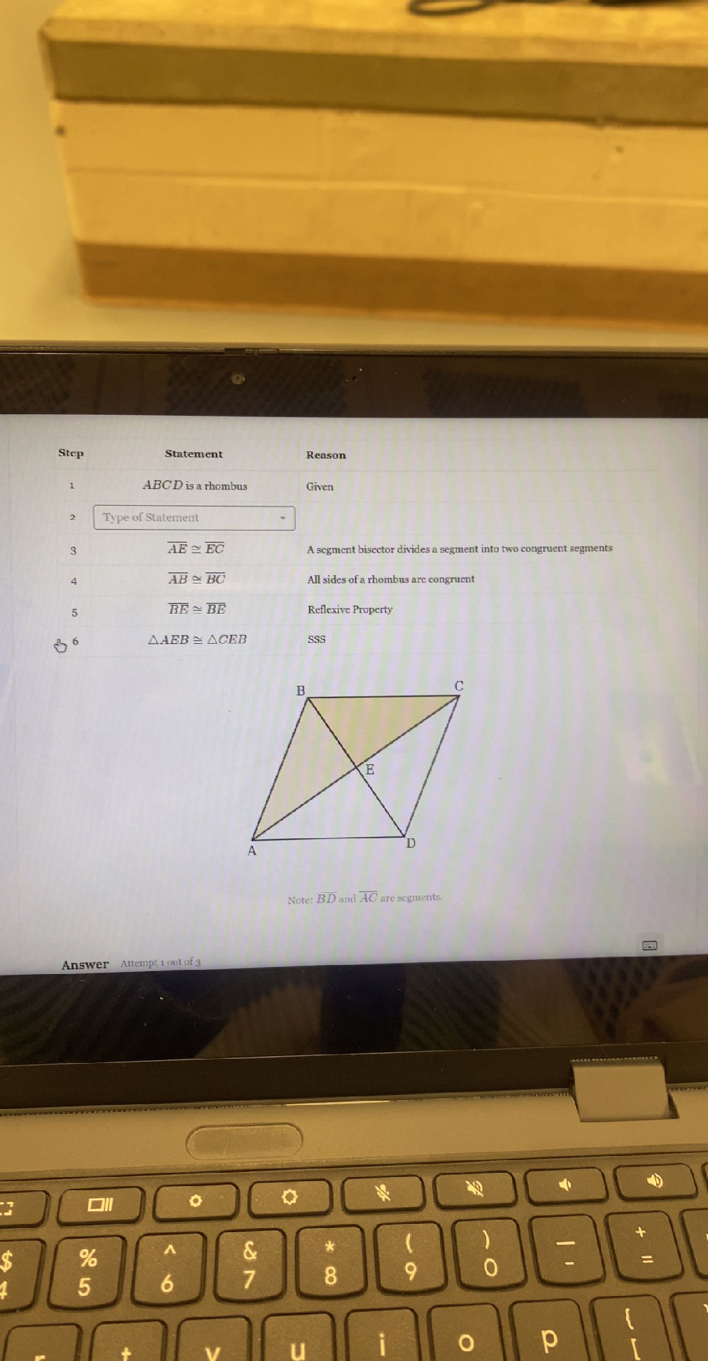 Complete the two-column proof shown in the | StudyX