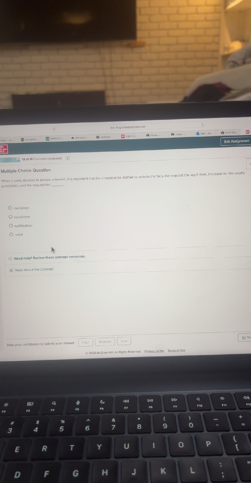 Multiple Choice Question When a party | StudyX