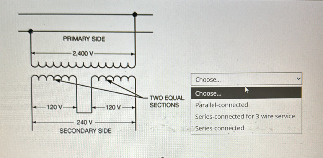 The diagram shows a transformer with a | StudyX