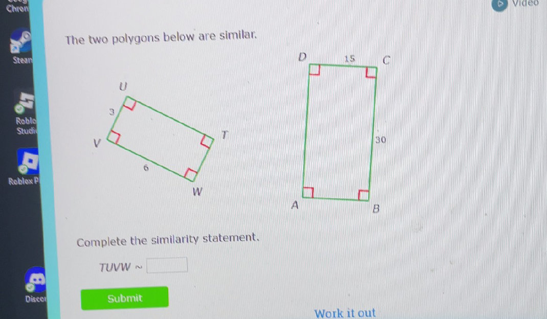The two polygons below are similar. [Image | StudyX