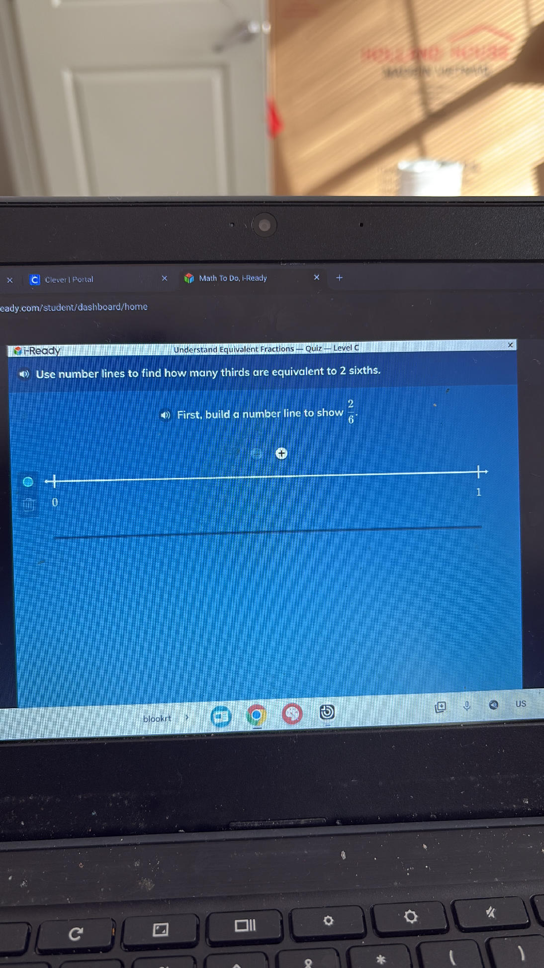 Use number lines to find how many thirds are | StudyX