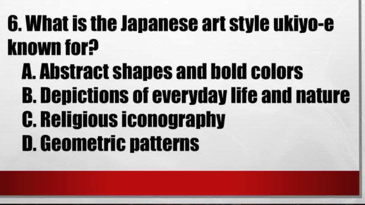 6. What is the Japanese art style ukiyo-e | StudyX