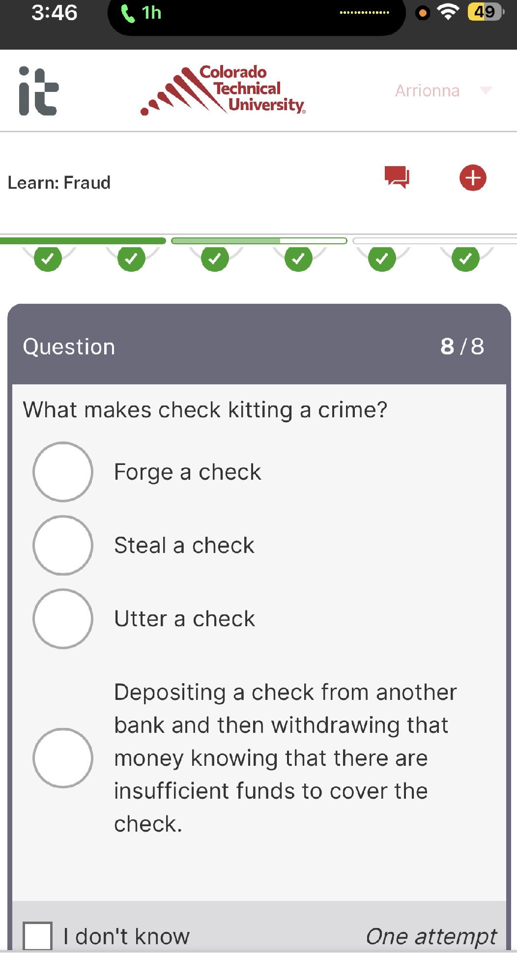 What makes check kitting a crime? Forge a | StudyX