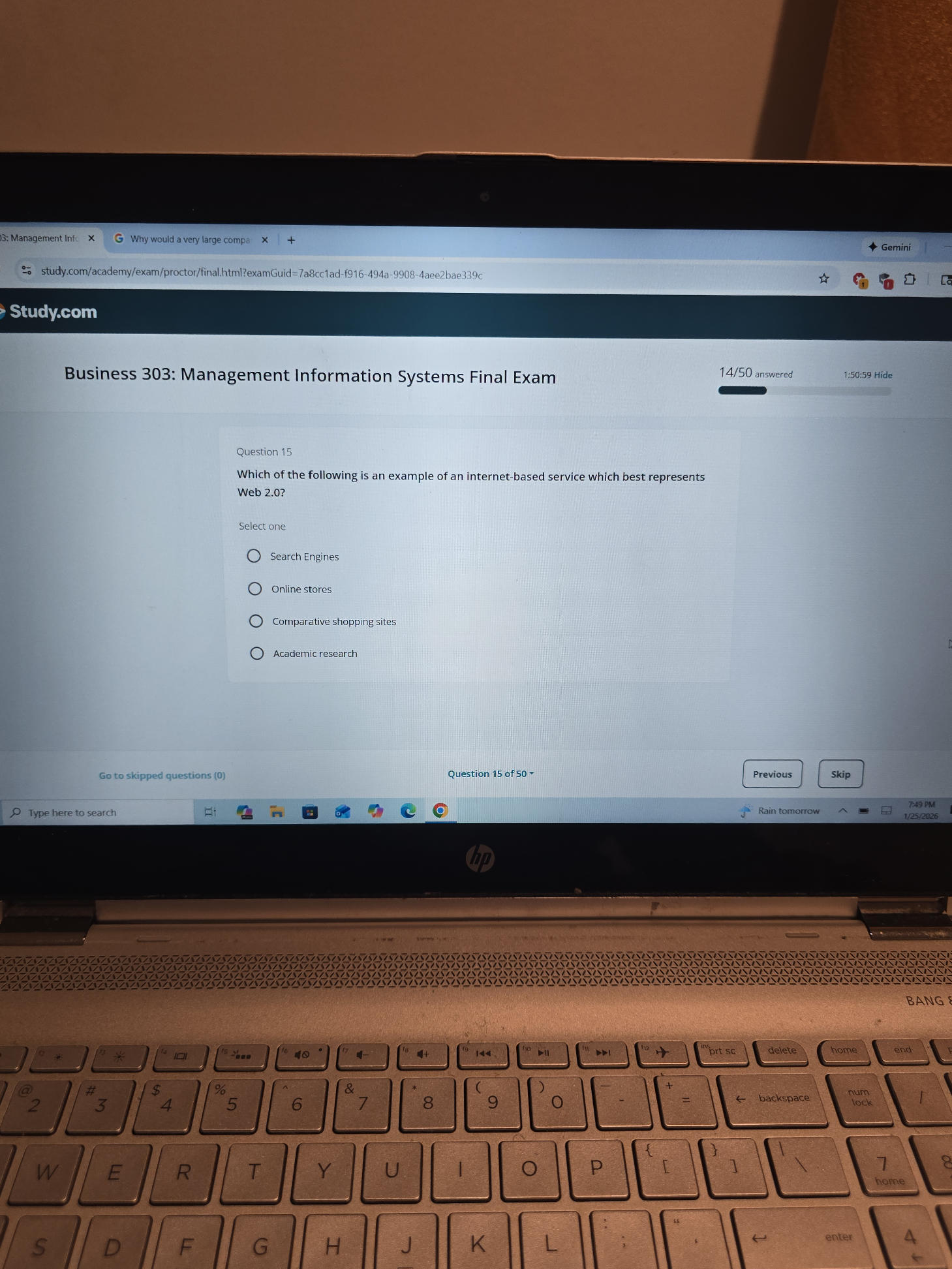 Question 15 Which of the following is an | StudyX