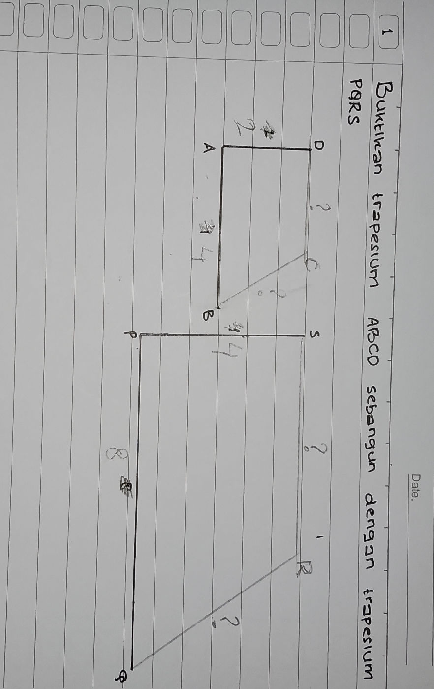 Buktikan trapesium ABCD sebangun dengan | StudyX