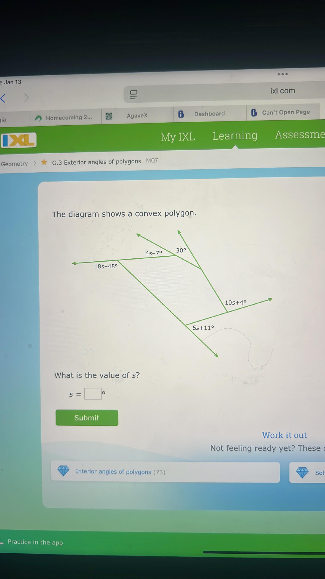 The diagram shows a convex polygon. | StudyX