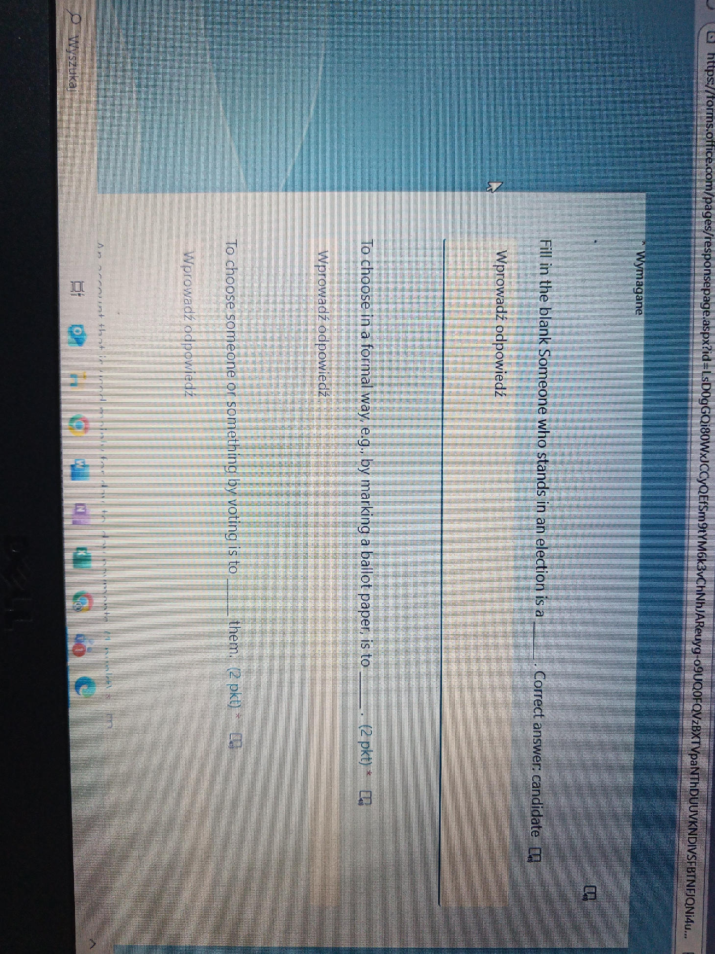 Fill in the blank Someone who stands in an | StudyX