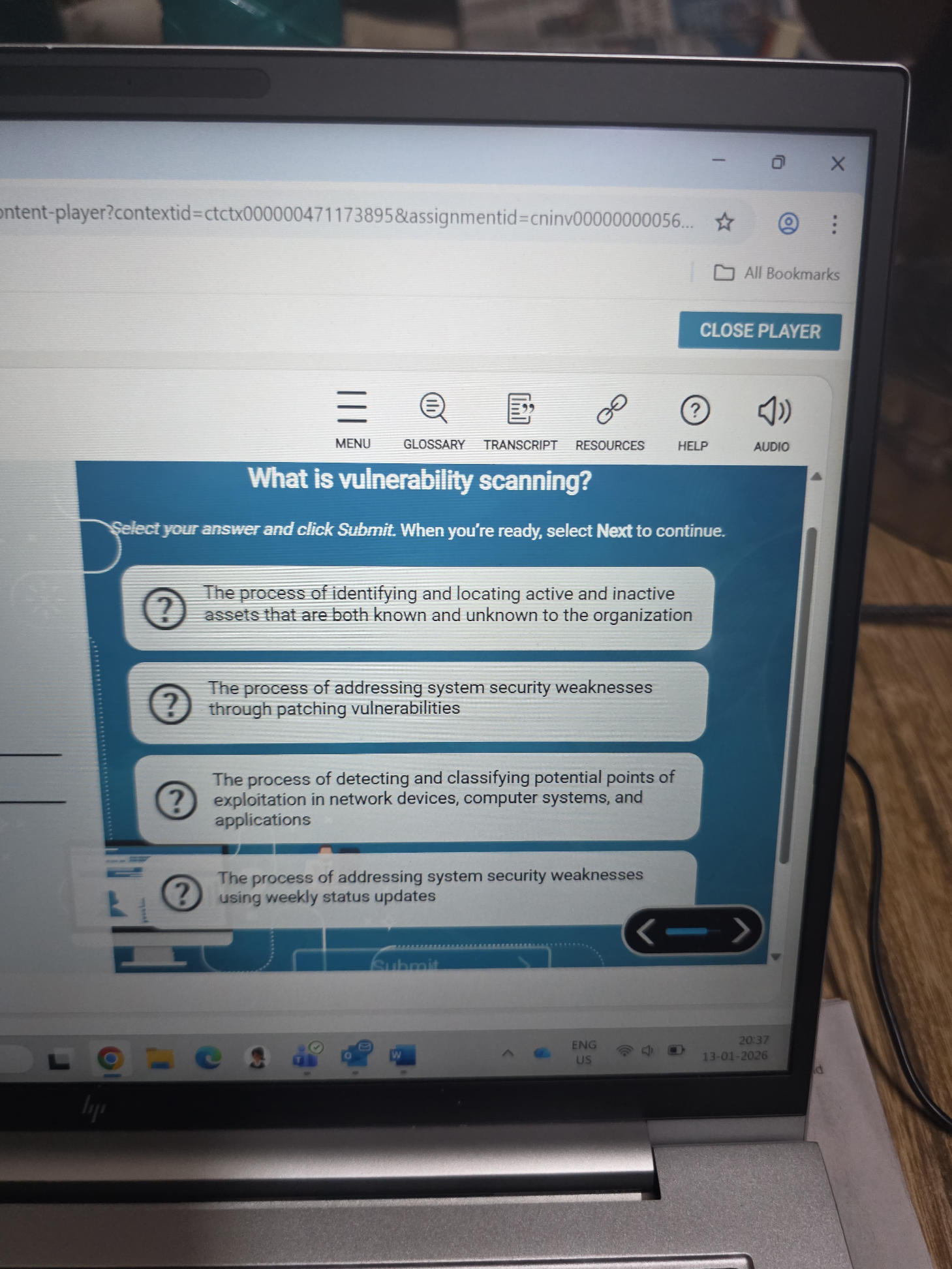 What is vulnerability scanning? Select your | StudyX