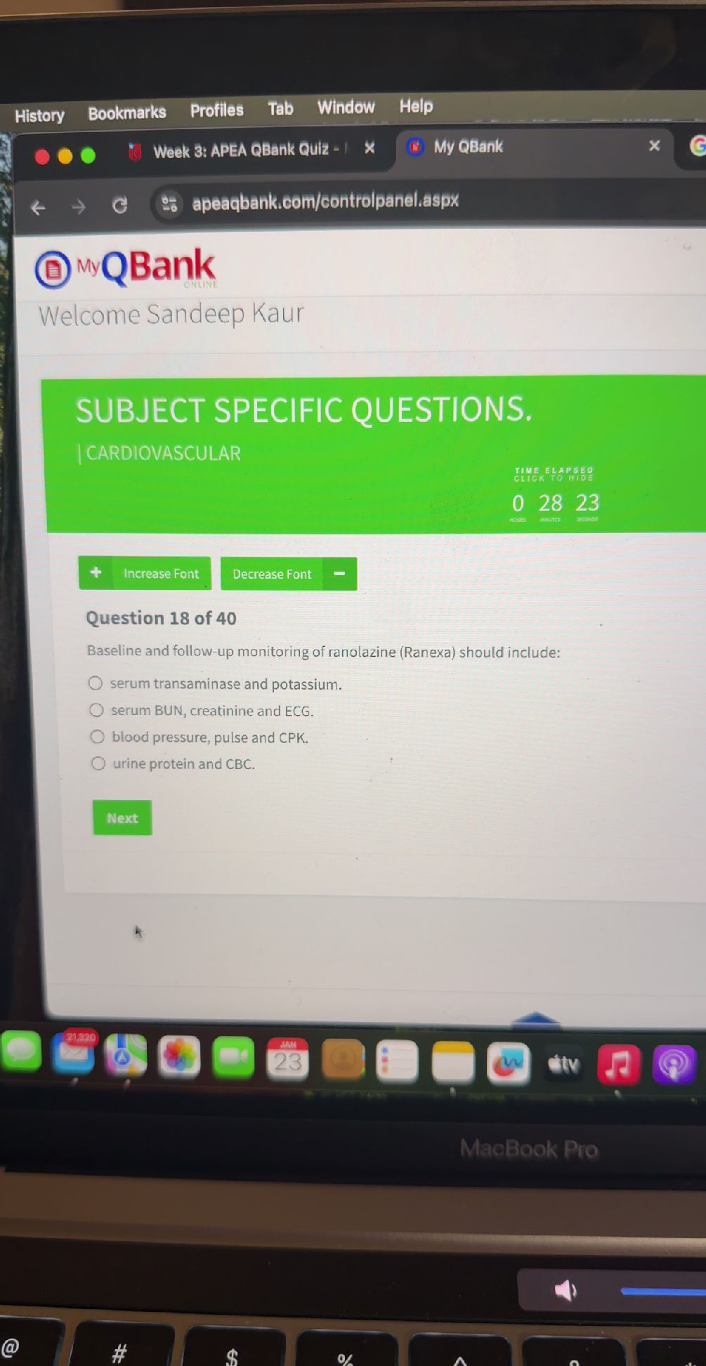 Baseline and follow-up monitoring of | StudyX