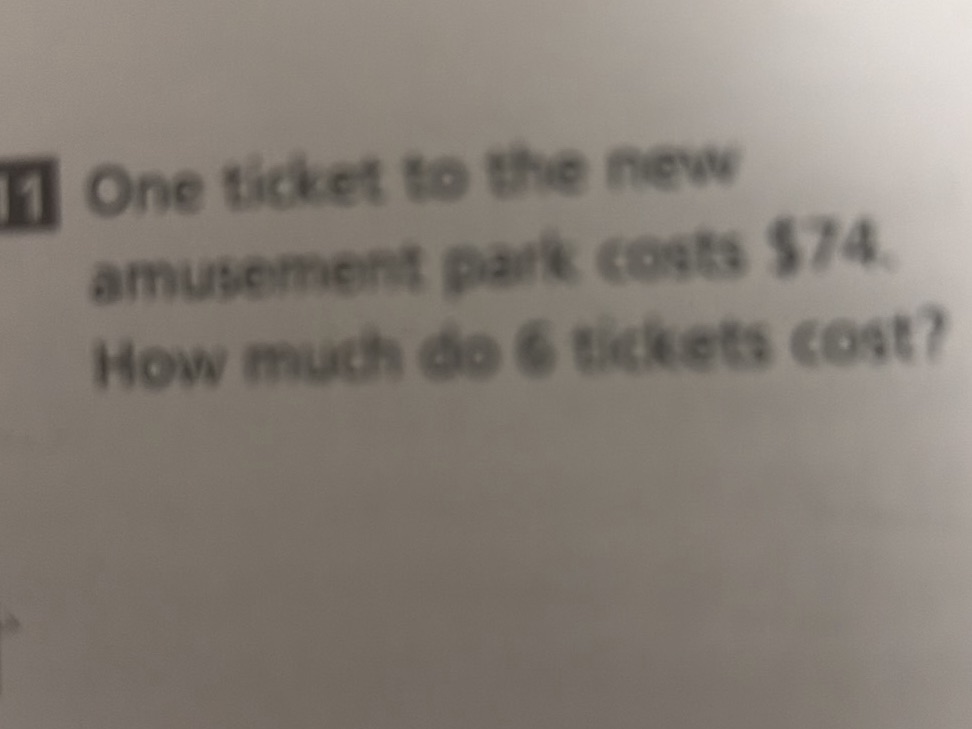 One ticket to the new amusement park costs | StudyX