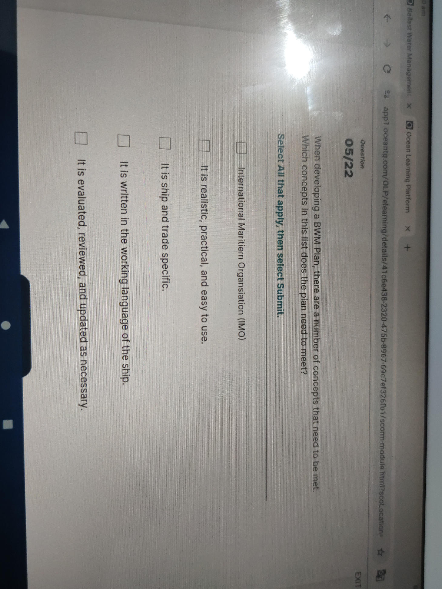 When developing a BWM Plan, there are a | StudyX