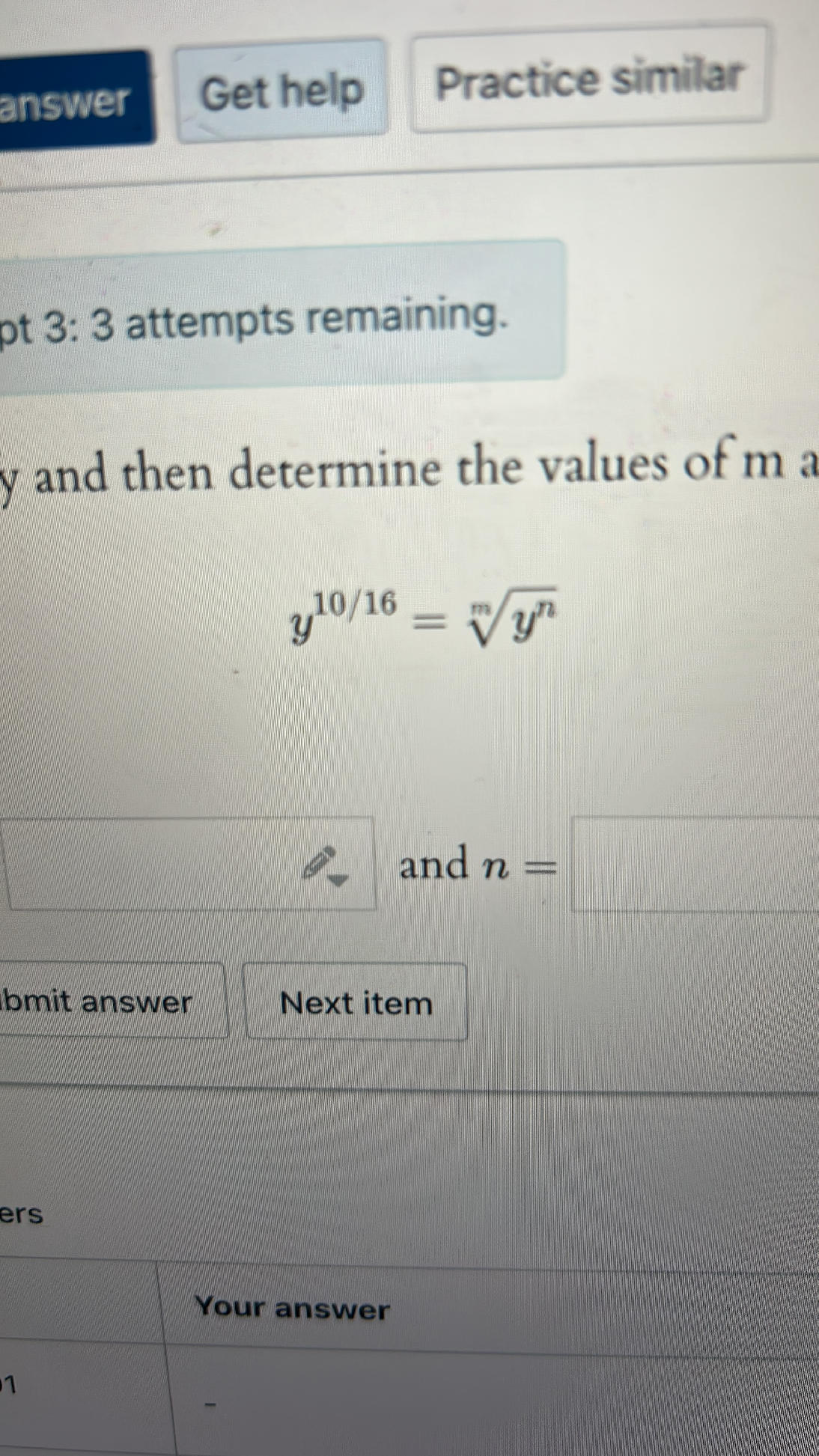 Determine the values of $m$ and $n$ such | StudyX