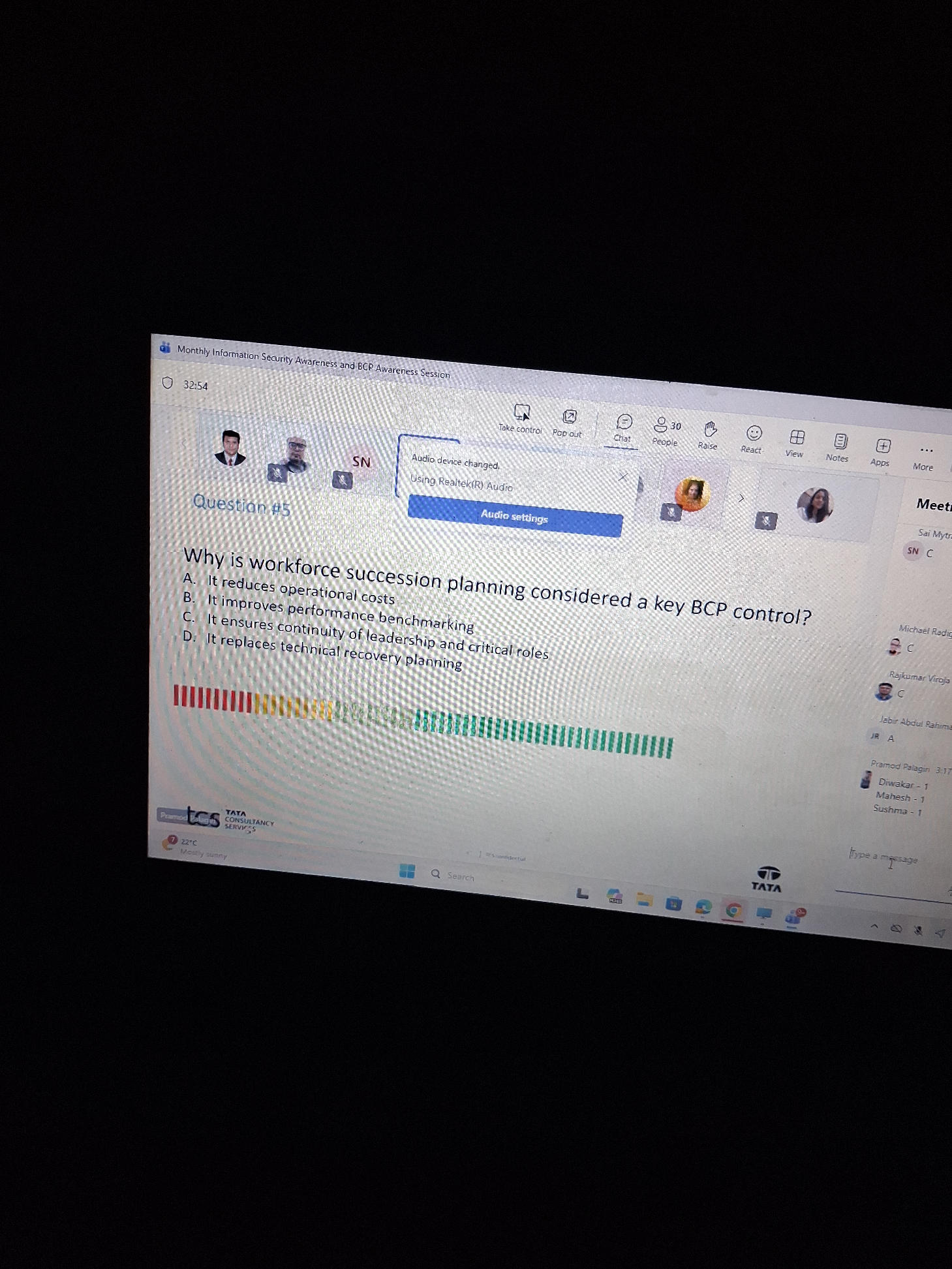 Question #5 Why is workforce succession | StudyX