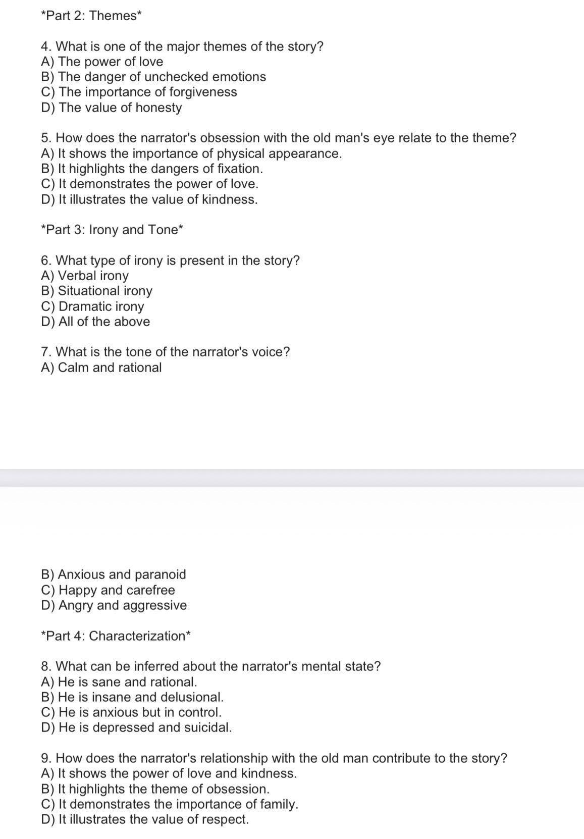 *Part 2: Themes* 4. What is one of the | StudyX