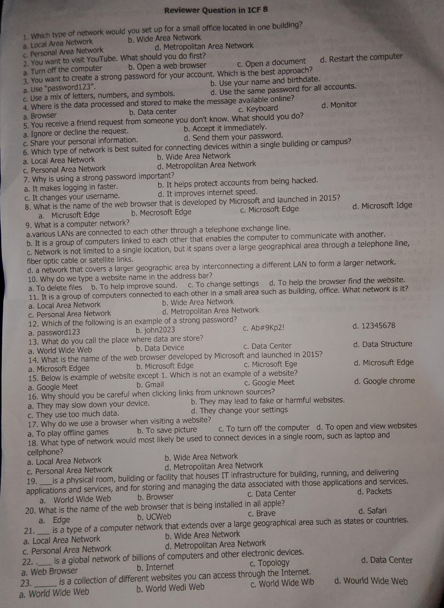 You want to create a strong password for | StudyX