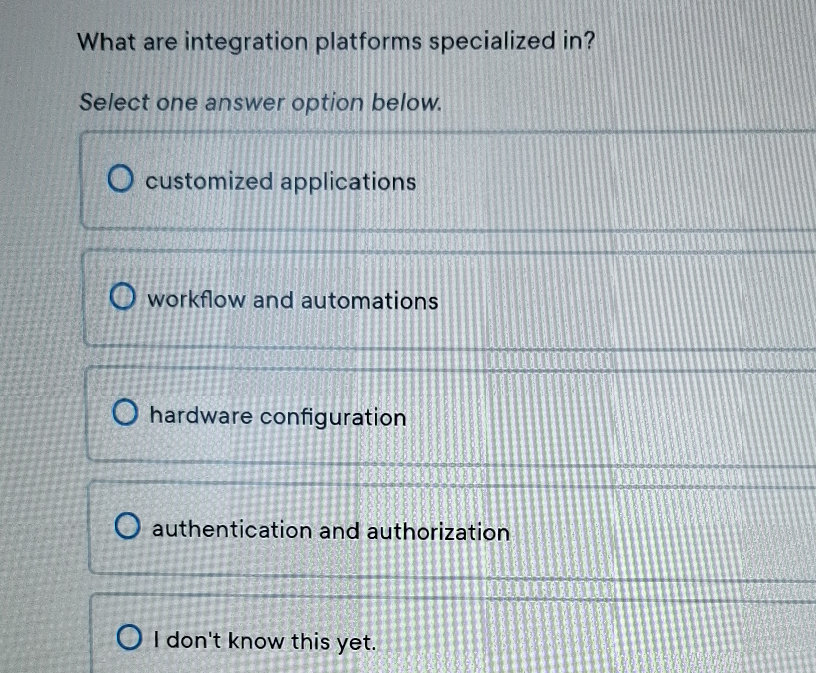 What are integration platforms specialized | StudyX