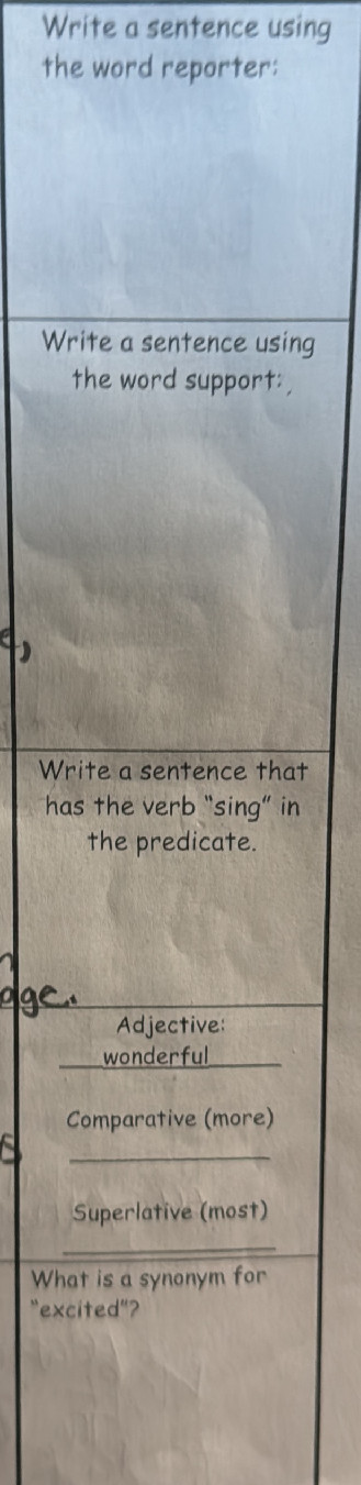Write a sentence that has the verb "sing" in | StudyX