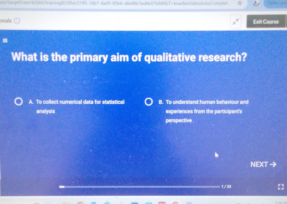 What is the primary aim of qualitative | StudyX